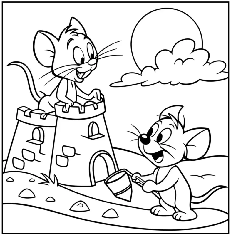 Free Tom and Jerry Coloring Pages for Kids – 32 Printable Designs ...